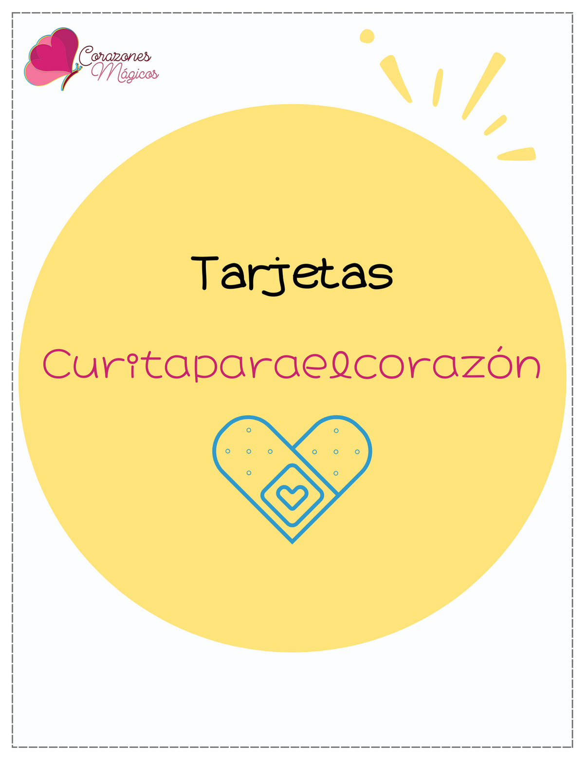 Tarjetas para adolescentes Curitas para el corazón – Corazones Mágicos